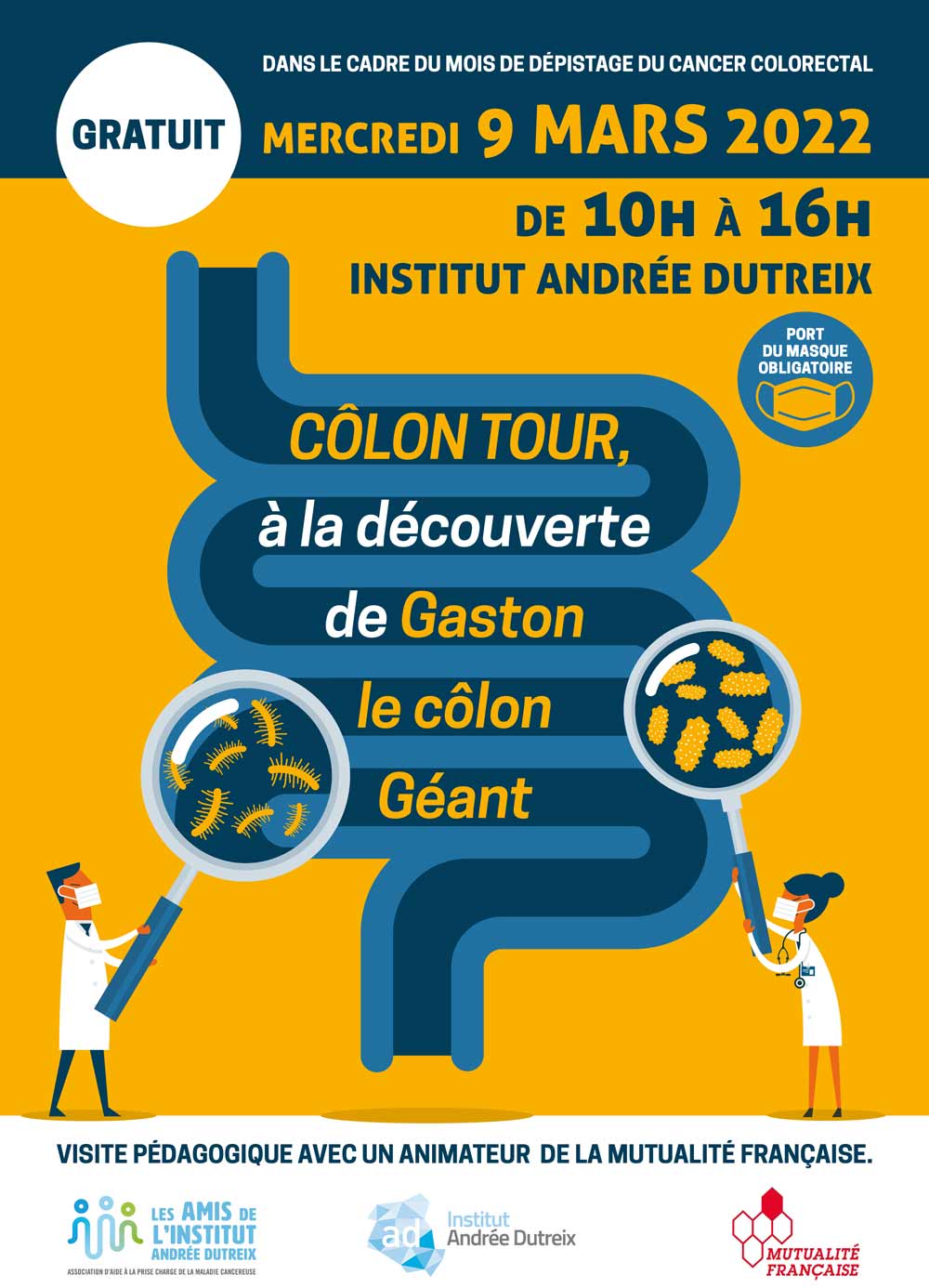Côlon Tour, dans le cadre de Mars Bleu - Institut Andrée Dutreix